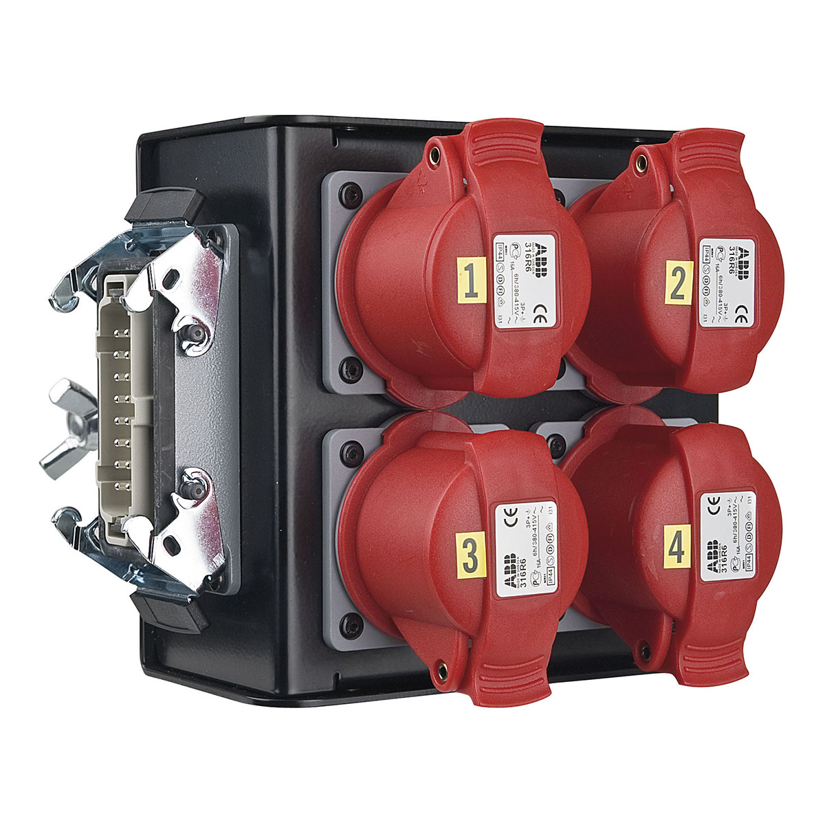Showgear Breakout-box 16-pin Connector naar 4x CEE 4P 16 A Rood kopen ...
