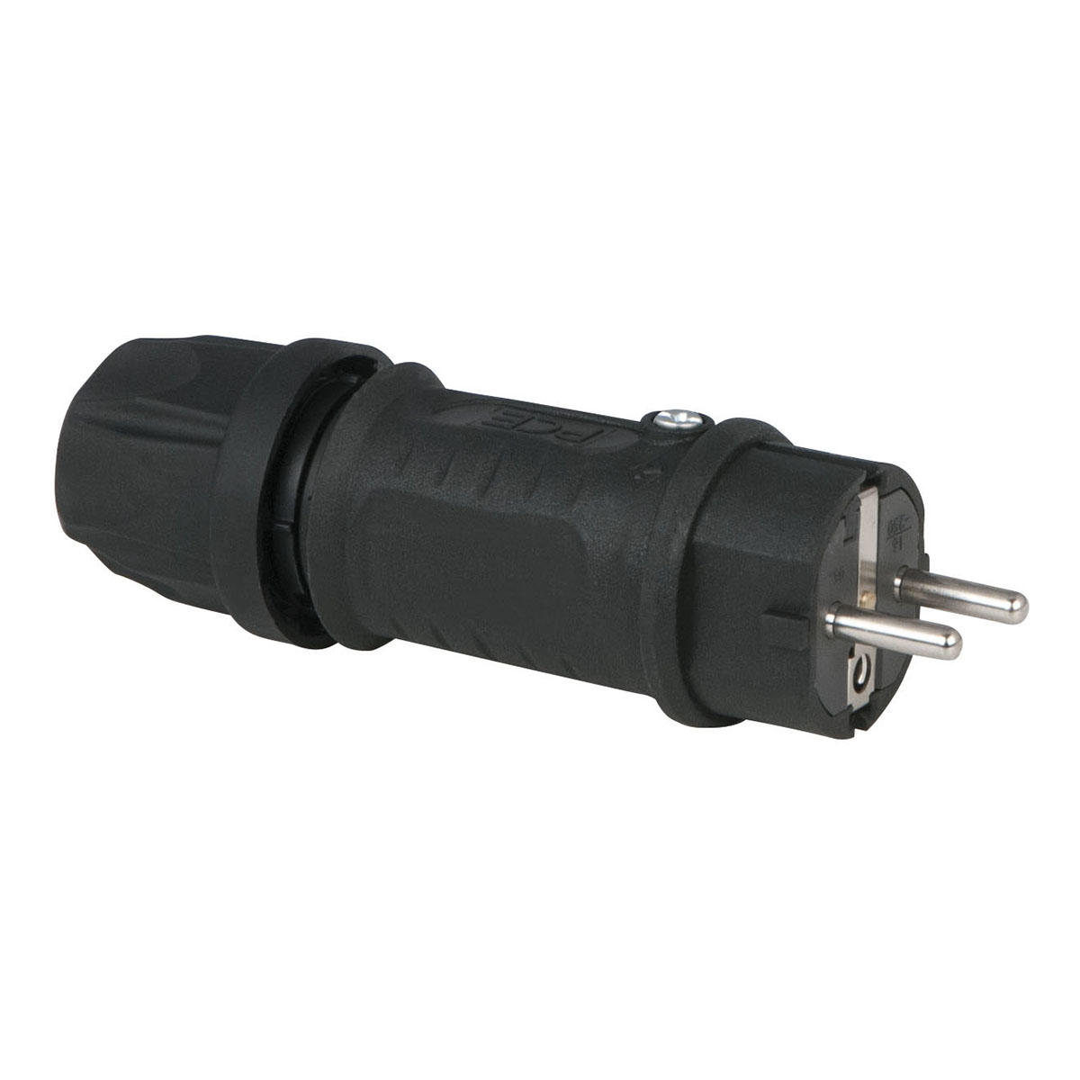 PCE Solid Rubber Connector Male PCE, zwart, dubbele aarde, IP44 kopen ...