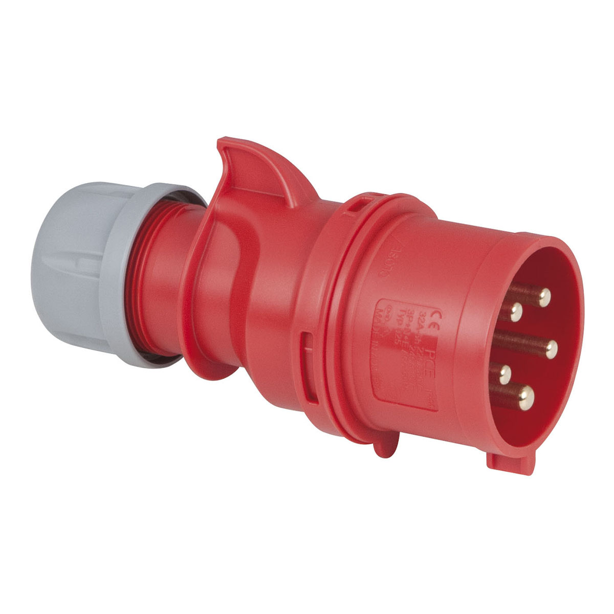 PCE CEE 32A 400V 5p Plug Male Rood, IP44 kopen? | Stage Roads