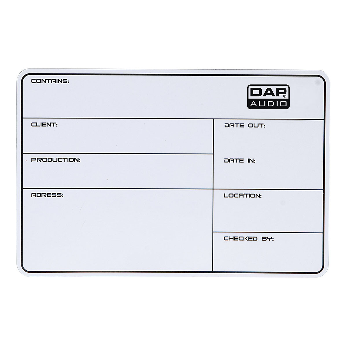 DISCONTINUED - DAP flightcase label zelfklevend 113x170mm kopen ...
