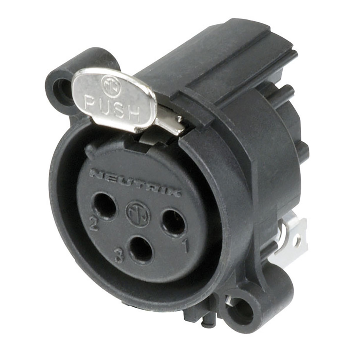 Neutrik® NC3FAH - 3-polige female XLR-aansluiting voor horizontale PCB-montage kopen? | Stage Roads