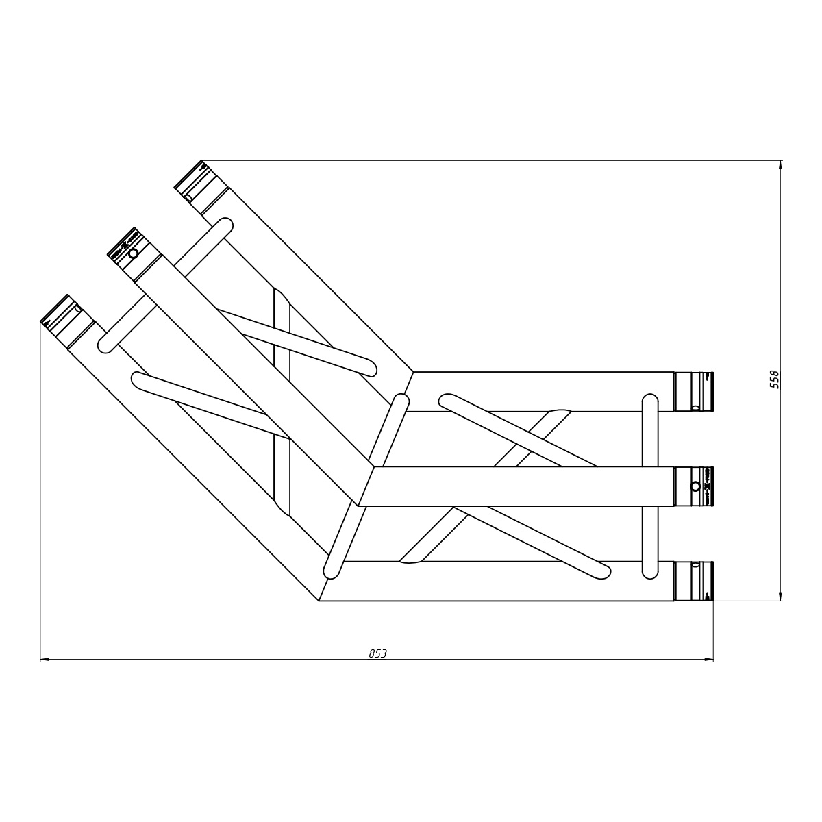 FORTEX FX33-C23 driehoek truss 2-weg 135 graden hoek kopen? | Stage Roads