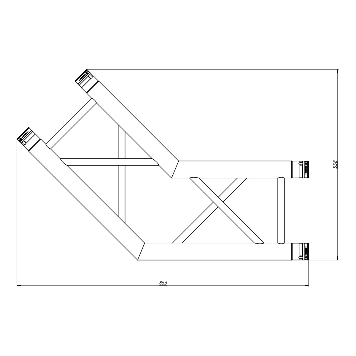 FORTEX FX34-C23 vierkant truss 2-weg 135 graden hoek kopen? | Stage Roads