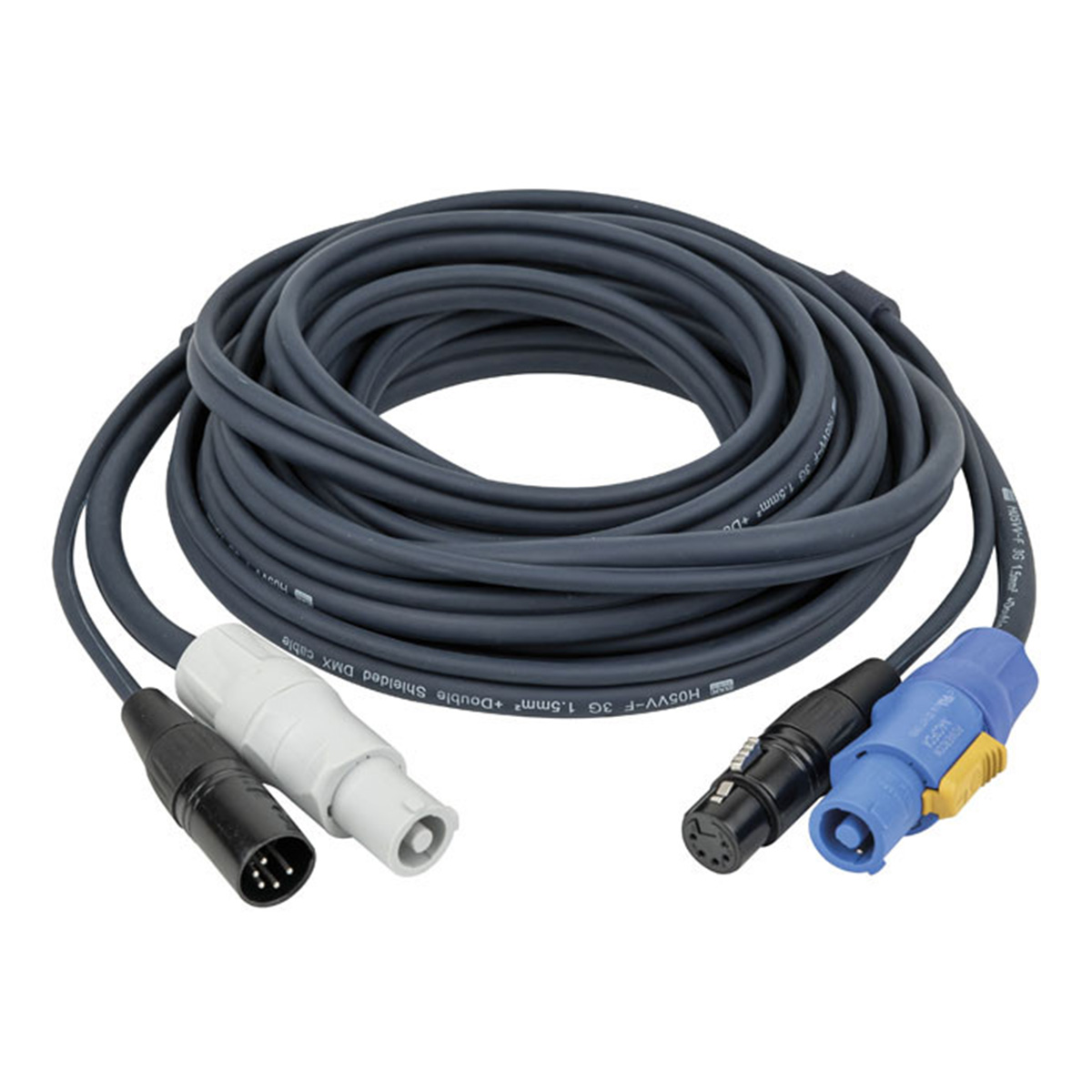 DAP FP18 Hybrid Cable - Combikabel powerCON / 5-pin XLR - DMX - 10m ...
