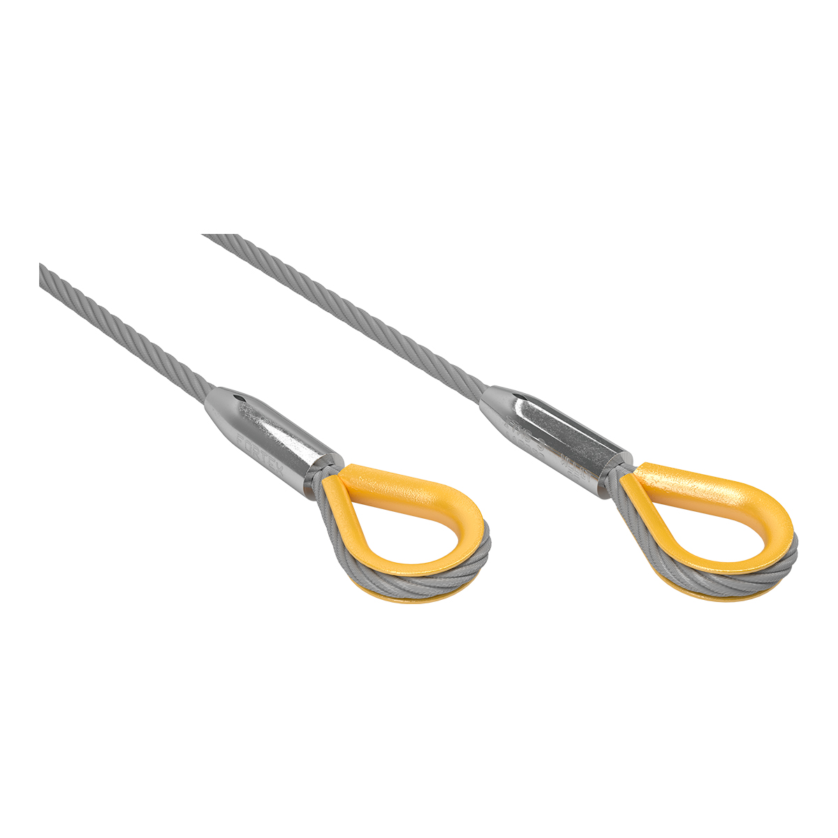 FORTEX Steel 1 meter - Ø10mm 1T staalkabel 6x 36 + stk certificaat ...