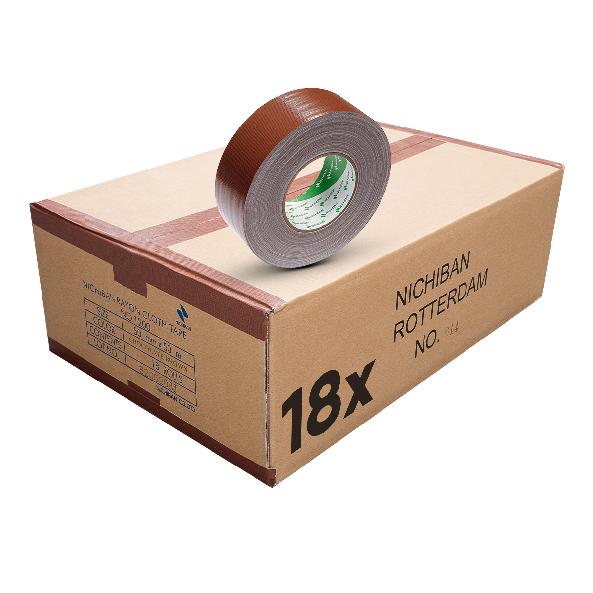 18x Nichiban® Gaffa Tape 50m rol 50mm bruin kopen? | Stage Roads